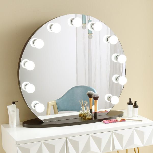 Quality Silver Finishing Makeup Mirror With LED Light Luxury Gold Customizable for sale