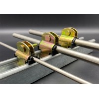 Quality HVAC Yellow Zinc Electric Strut Cushion Clamps 0.25 In Cush A Clamps for sale