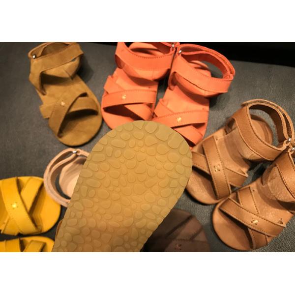 Quality Open Toe Cowhide Soft Kids Shoes for sale
