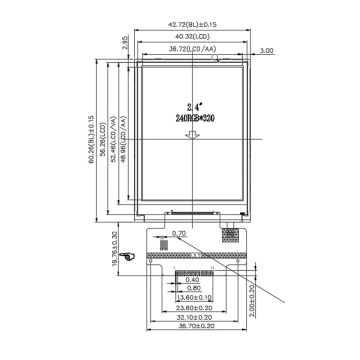 Quality ILI9341V SPI LCD Display 240*320 320*240 2.4 SPI TFT LCD Display Module for sale