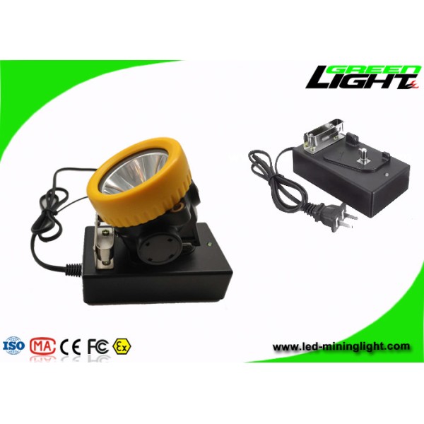 Quality PC Recharegable LED Tunnel Light Cap Lamp 2.2Ah Lithium Ion Battery 4500lux for sale