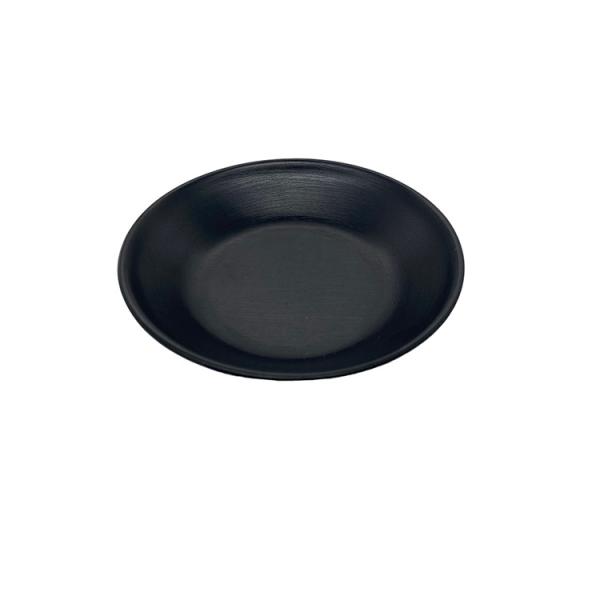 Quality 4'' Restaurant Melamine Sauce Dish Round Matte Black All Season for sale