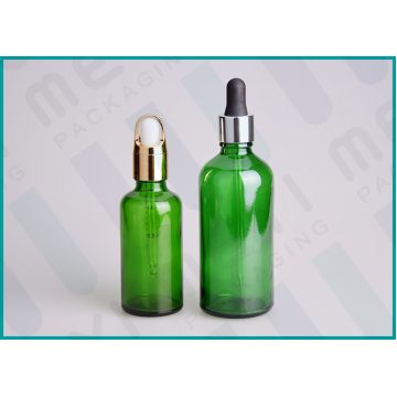 Quality Green Glass Dropper Bottles , 10ml 20ml 30ml E-Liquid Dropper Bottle for sale