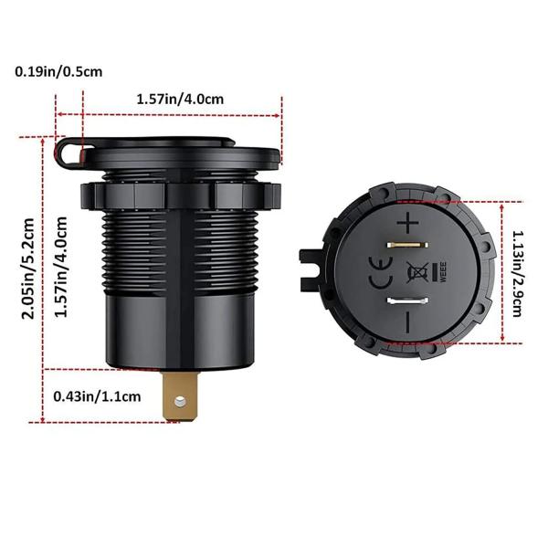 Quality Smart Display Dual QC Car Charger 18W Fast Charge for sale