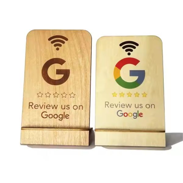 Quality Google Review NFC Wood Stand Display Business Reviews Smart NFC Wooden Stand for for sale