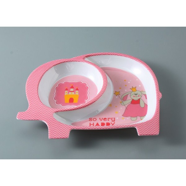 Quality LFGB 5pc Divided Compartment Melamine Dinnerware Set for sale