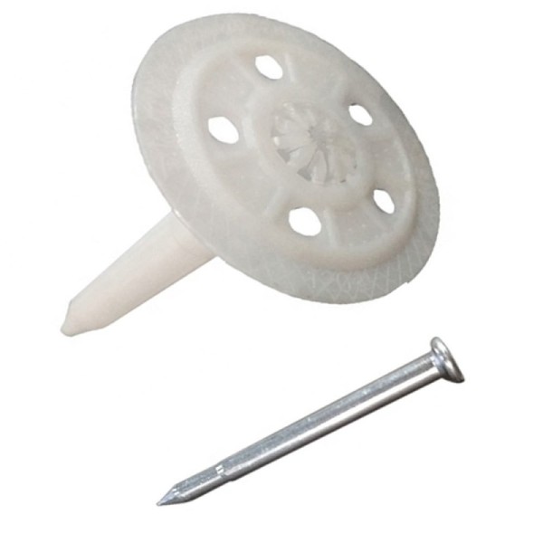 Quality Building Construction Material Fixing Steel Insulation Nails with Plastic Washer for sale