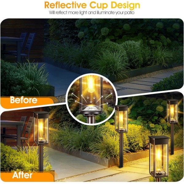 Quality Decorative Solar Path Lights 3000K Waterproof Solar Pathway Lights 3LM for sale