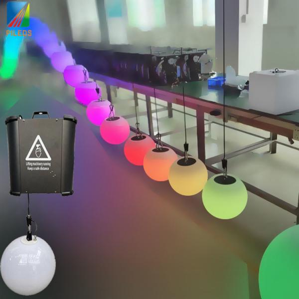 Quality Customized DMX RGB LED Lifting Ball Wireless Control Kinetic Light Up Down for sale