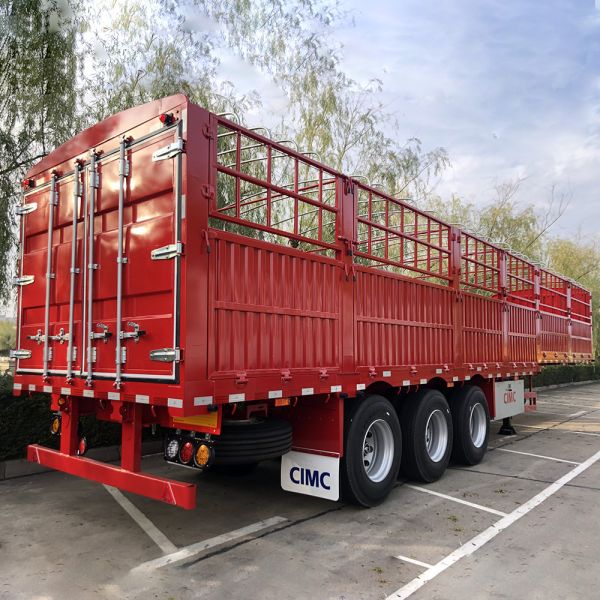 Quality 60 Ton Truck Trailer Fence Stake Cargo Semi Trailer for Cargo Transport by CIMC HUAJUN for sale