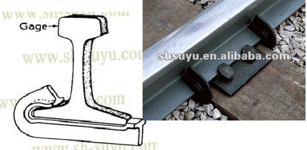 Black 60Si2Mn Steel Rail Anchors / Section Bar heat - treated For Railroad