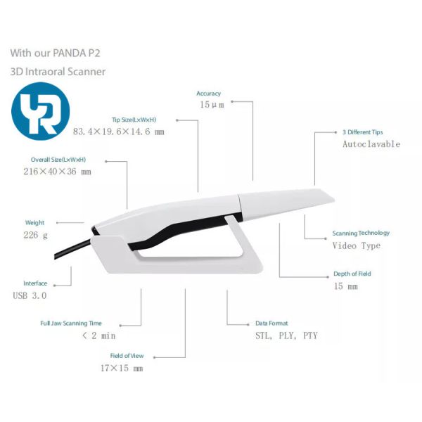 Quality YUCERA S03 AI Intraoral Scanner with ≤15μm Accuracy Internally Heated Scanning Head and 204g Lightweight Design for 3D Digital Impressions for sale