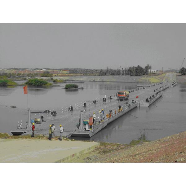 Quality Simple Structure Floating Pontoon Bridge Concrete Deck For Vehicles for sale