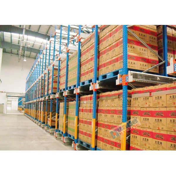 Quality Freezers Radio Shuttle Racking 2 Aisles Heavy Load Industrial Pallet Racks for sale