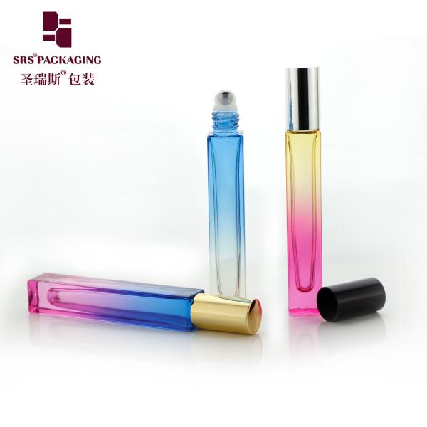 Quality GB2-10ml Square Glass Ball Roll On Bottle for sale
