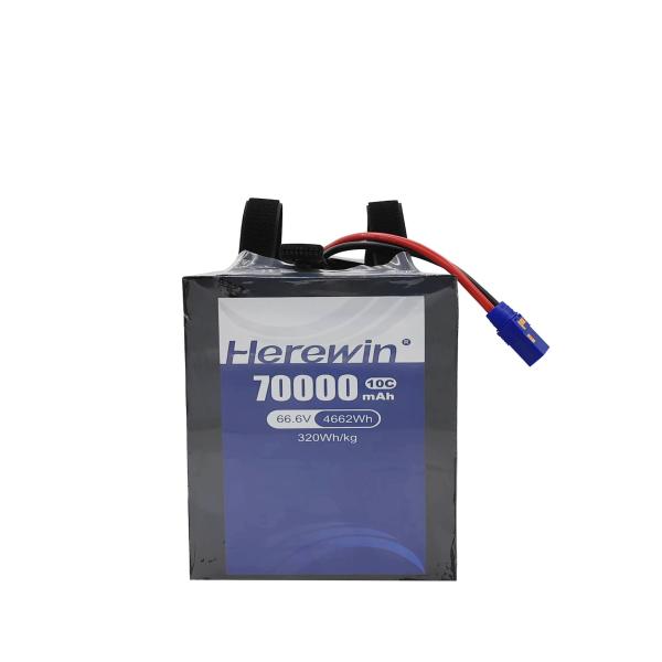 Quality Herewin Semi Solid Battery For Uav 18S 66.6V 70000mAh High Energy Density Battery for sale