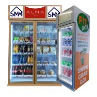 Quality Smart Weight Sense Mini Vending Machine For Drinks , Fruits, office vending machine, juice vending machine, Micron for sale