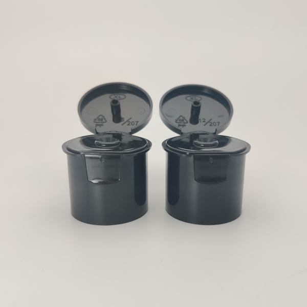 Quality OEM Leakproof 24/410 Black Plastic Flip Top Cap With Screw Lock for sale