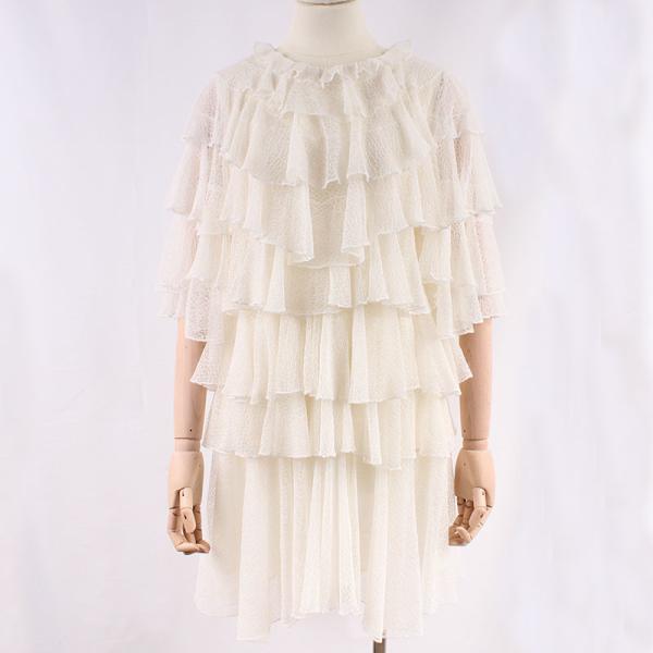 Quality Short Sleeve 90 Nylon 10 Spandex Lace Party Dress for sale