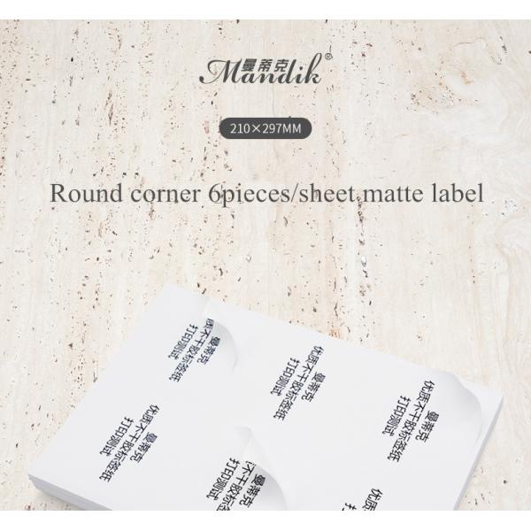 Quality Self Adhesive Dye Ink Matte Surface Die Cut Sticker Paper for sale