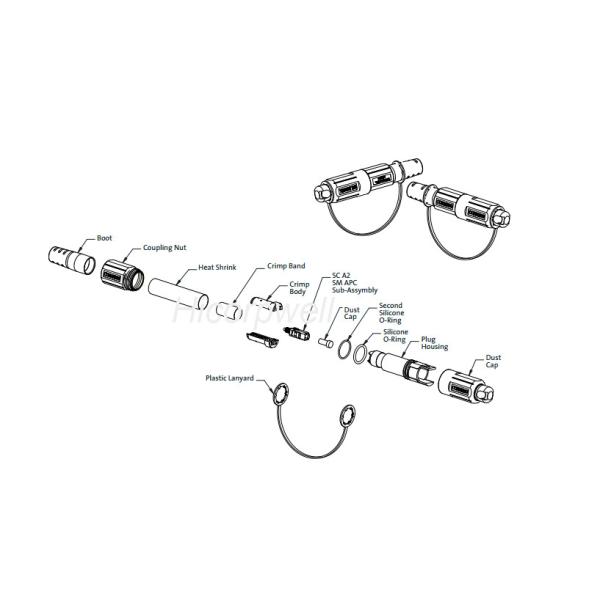 Quality Dustproof Outdoor Fiber Optic Patch Cables Mini SC Connector / Adapter IP67 for sale