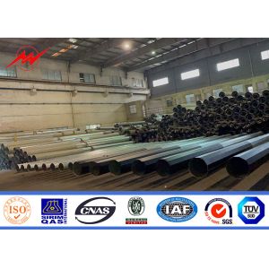Quality 35ft 500kg 750kg Tubular Steel Pole 2.75 / 3mm Thick Hot Dip Galvanized for sale