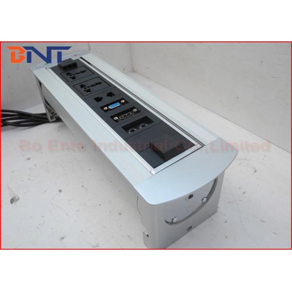 Quality Silver Motorized Rotatable Power Strip Socket Pop Up With Touch Button Press for sale