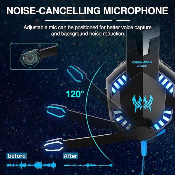 Quality Xbox One 2.2m DC5V 117dB Kotion Each G2000 Gaming Headphones for sale