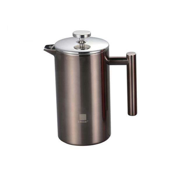 Quality S/S Mirror Polished French Press Coffee Pot Double Wall Coffee Plunger for sale