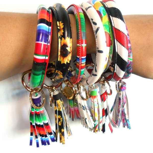 Quality ODM Personalized Wristlet Keychain , Brass Plating Wristlet Bangle Keychain for sale