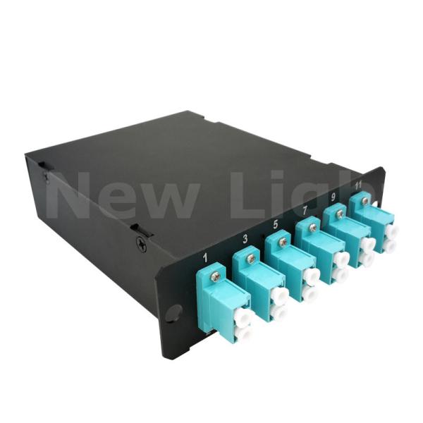 Quality 12 Cores MPO Cassette Module 19 Inch Fiber Optical Distribution Frame Multi Mode for sale