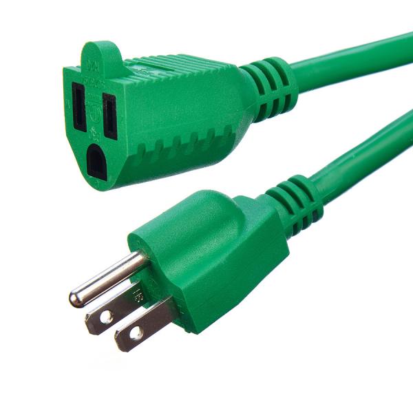 Quality Green Waterproof American Standard 3 Pin Green ETL Heavy Duty Extension Cord Home Appliance IP level IP11 for sale