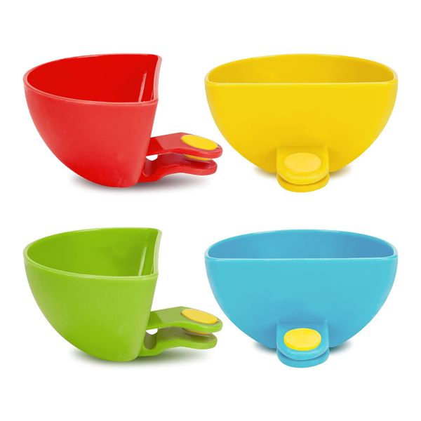 Quality 10g Vinegar Tomato Dip Clips Seasoning Dish Plastic Dip Clip Bowl For Plate Holder for sale