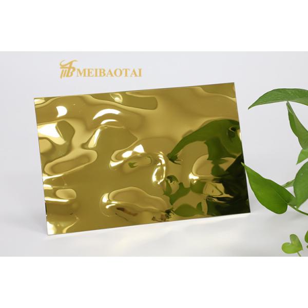 Quality 201 Stainless Steel Water Ripple Decorative Sheet 0.65mm Thickness 1219x2438mm for Wall and Ceiling for sale