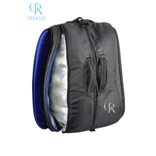 Quality Polyester Pickleball Racket Bag Big Capacity Black With Shoes Wareh Ouse for sale