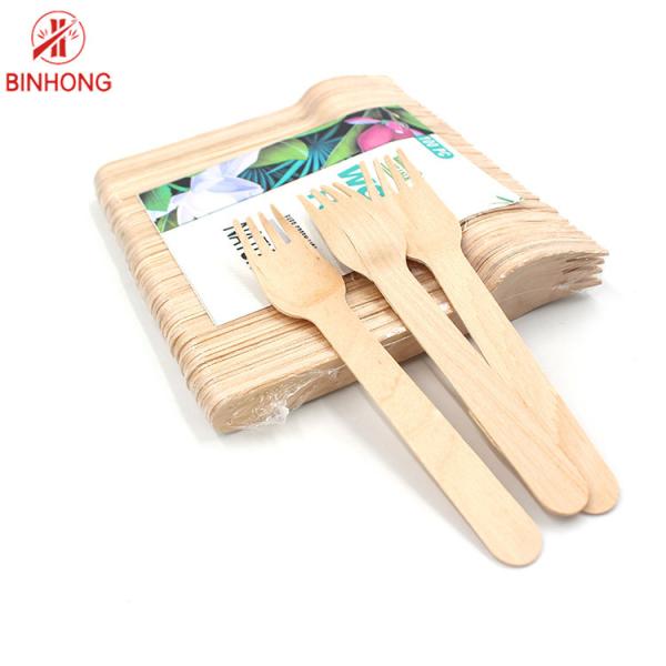 Quality Biodegradable Birchwood 14cm Disposable Wooden Cutlery for sale