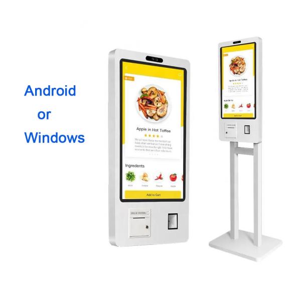 Quality Floorstanding Android Self Service Payment Kiosk Self Checkout POS System 15.6'' for sale
