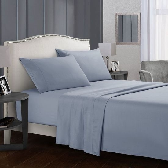 Quality Custom Color Packaging Bed Linen Plain Dyed Home Hotel Bed Flat Fitted Sheet for sale