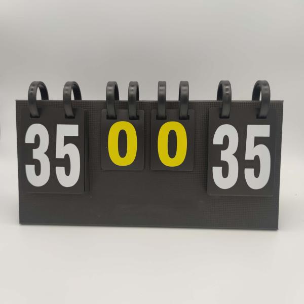 Quality PU Composite Paper Tabletop Scoreboard Portable Black Scorer Match Point Sets for sale
