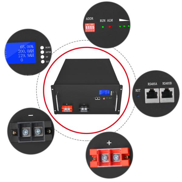 Quality RV Caravan Rechargeable Power Station 51.2V 48V 200Ah LiFePO4 Battery Lithium for sale