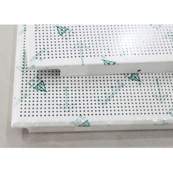 Quality Interior Aluminum Acoustic Ceiling Tiles / False Ceiling Grid for Office , Film for sale