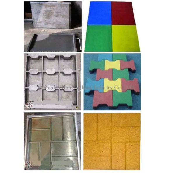 Quality 50 Ton Rubber Paver Tile Making Machine For Playground Floor for sale