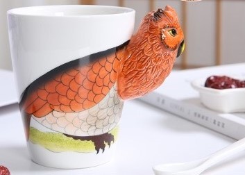 Quality 15 Oz 450ml Giraffe 9cmx11cm 3D Ceramic Mugs for sale