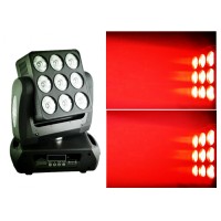 Quality 9pcs LED Moving Head Light American CREE RGBW Square 14/19/46CH for sale