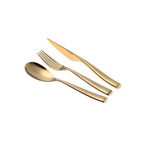 Quality Dishwasher Safe LFGB 304 Gold Stainless Steel Silverware Forks for sale