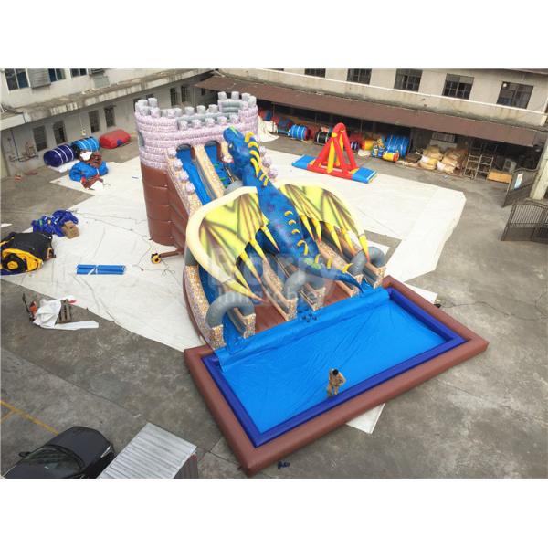Quality Industrial Commercial Grade Dragon Big Inflatable Water Slides 15*11*8m for sale