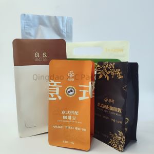 Quality Food Grade Valve 8 Side Seal Bag Pouch Packaging With BRC Certification for sale