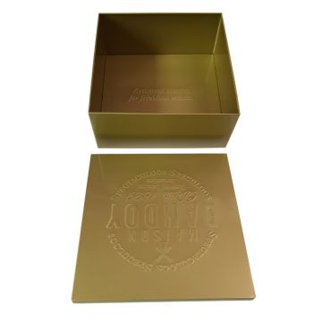 Quality FDA Certified Large Square Biscuit Tin Jars With Lids Straight Angle for sale