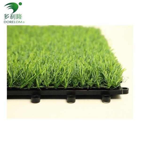 Quality Artificial Turf Tiles 30x30cm 3cm Tall Haystack Green Suitable for Indoor and for sale