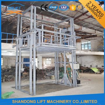 Quality Construction Material Handling Warehouse Elevator Lift 2 T Loading Capacity for sale